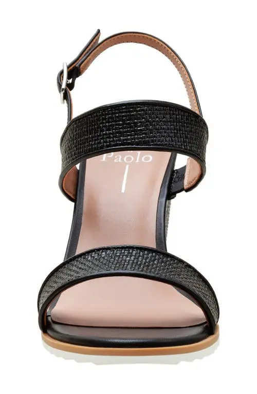 Linea Paolo Edith Wedge Sandal - Black Raffia