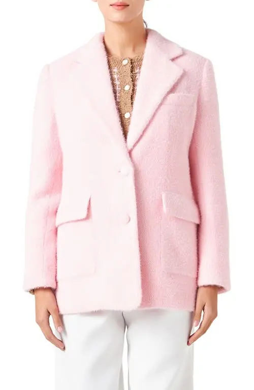 Endless Rose Textured Single-breasted Blazer