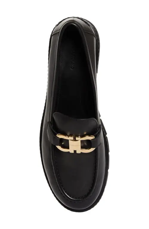 FERRAGAMO Mayran Double Gancio Bit Loafer