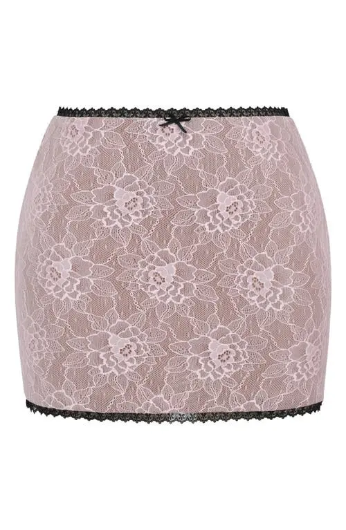 Mistress Rocks Floral Lace Mini Skirt - Peony | Editorialist