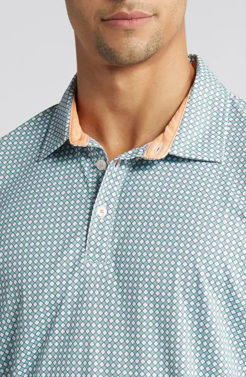 SWANNIES Tanner Geo Print Performance Golf Polo