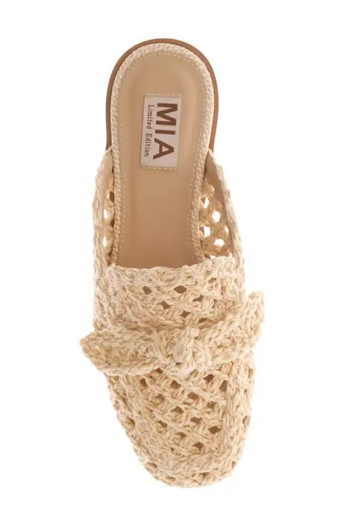 Mia Layce Woven Mule - Natural