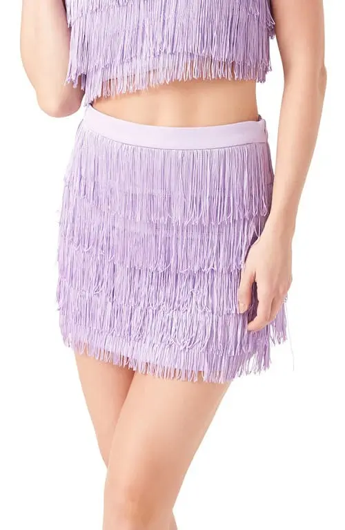 Endless Rose Tiered Fringe Mini Skirt
