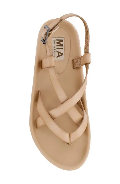 Mia Zurie Slingback Sandal - Beige