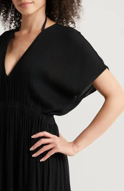 Elan Tiered Ruffle Maxi Cover-up Dress