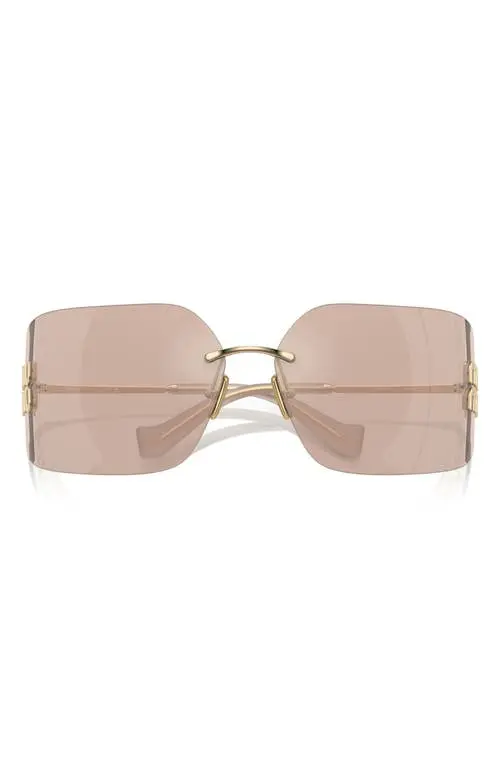Miu Miu 80mm Oversize Irregular Sunglasses - Pale Gold