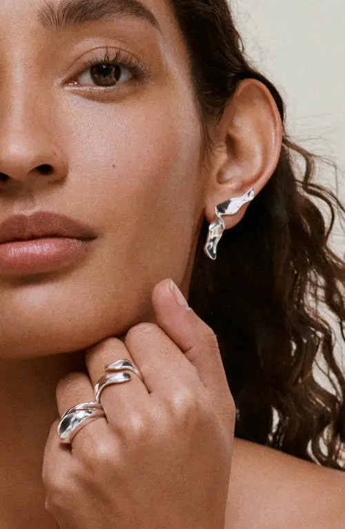 Monica Vinader Wave Stud Earrings