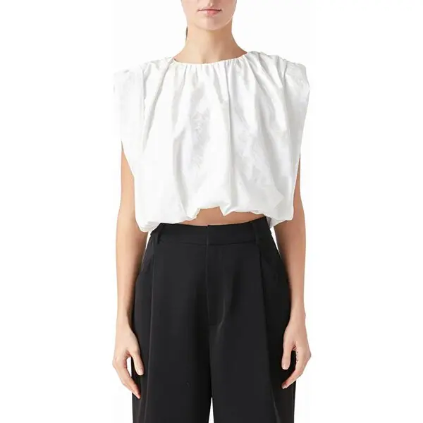 Endless Rose Foil Print Sleeveless Crop Top