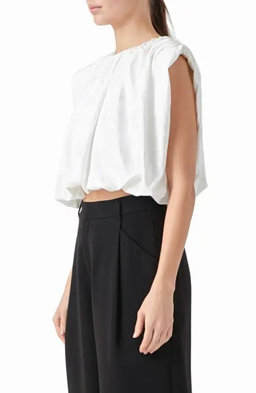 Endless Rose Foil Print Sleeveless Crop Top