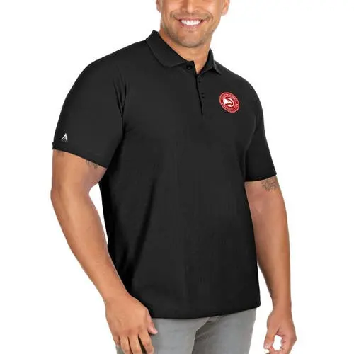 ANTIGUA Atlanta Hawks Big & Tall Legacy Pique Polo - Black