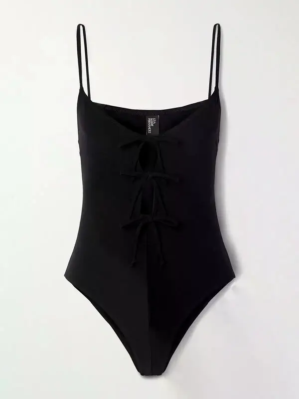 Lisa Marie Fernandez Tie-detailed Swimsuit - Black