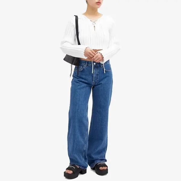 Alexander Wang Drop Shoulder Crop Sweatshirt