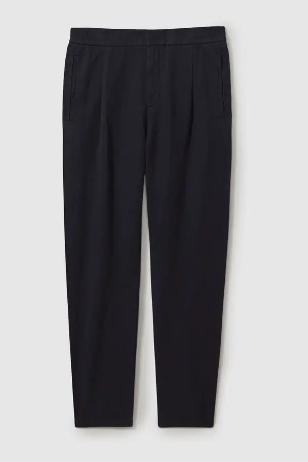 REISS Pact Relaxed Cotton/linen Blend Trousers