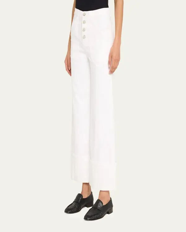 Cinq À Sept Cuffed Benji Cropped Flare Pants