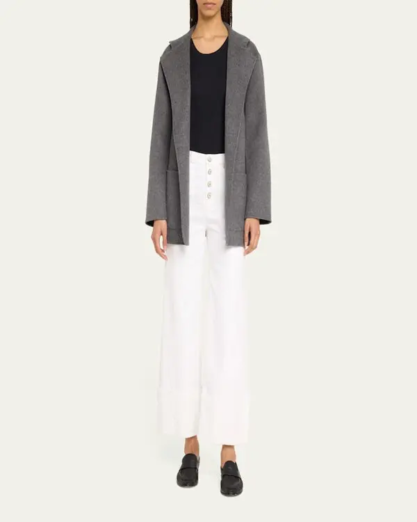 Cinq À Sept Cuffed Benji Cropped Flare Pants