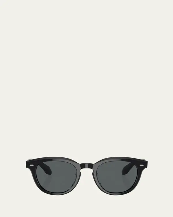 Oliver Spencer N.05 Sun Acetate Square Sunglasses - Black