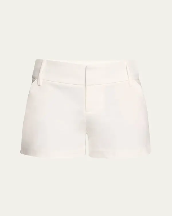 Alice + Olivia Cady Mid-rise Shorts - Off White