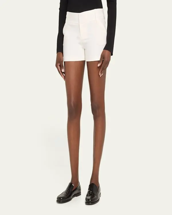 Alice + Olivia Cady Mid-rise Shorts - Off White