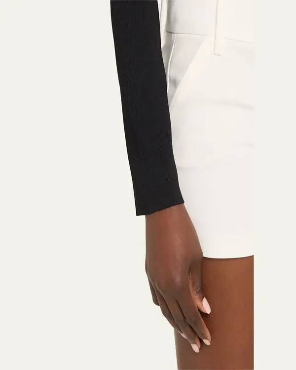 Alice + Olivia Cady Mid-rise Shorts - Off White