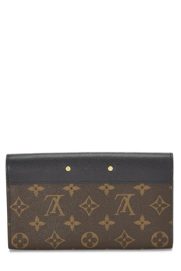 LOUIS VUITTON Monogram Canvas Pallas Wallet - Black