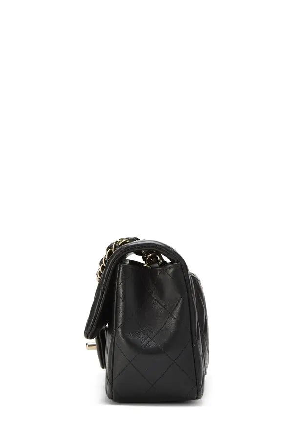 Chanel Quilted Lambskin Rectangular Flap - Black