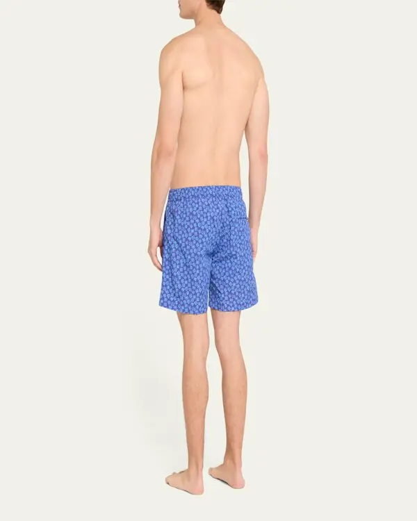 CHARVET X THORSUN Floating Squares Swim Shorts - Royal Bluelight Blue