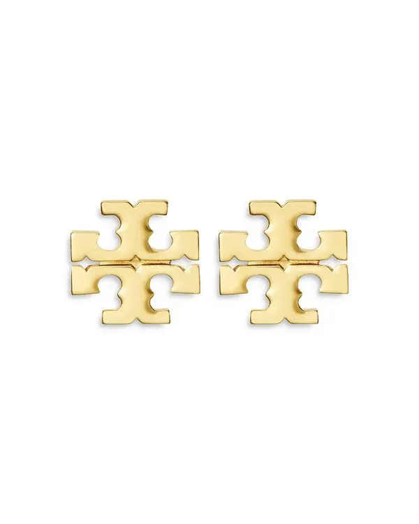Tory Burch Kira T Monogram Stud Earrings - Gold