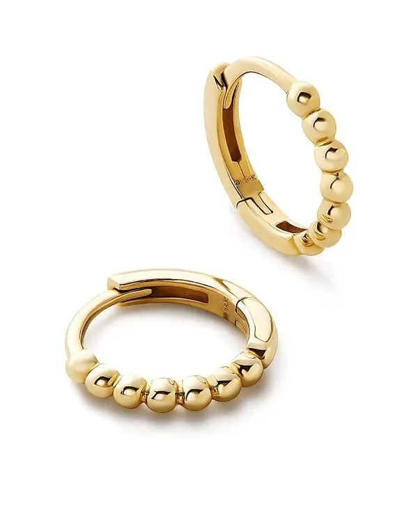 ANA LUISA 10k Beaded Huggie Hoop Earrings - Gold