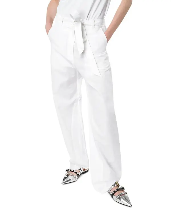 Pinko Barrel Leg Linen Trousers