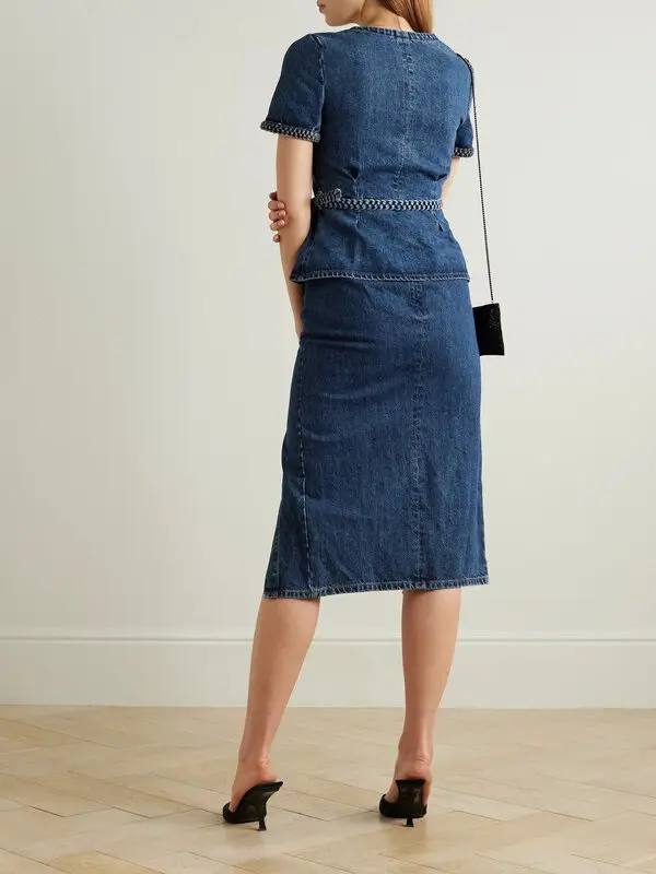 knee length dresses for ladies Stamford Denim Midi Dress – Amaroso Boutique main image 1
