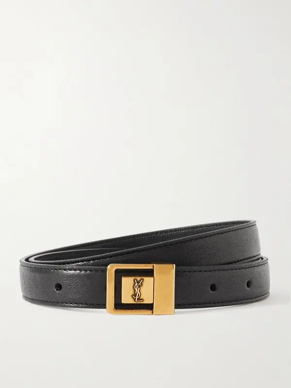 Saint Laurent Leather Waist Belt - Black