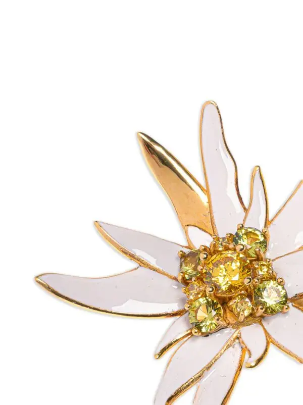Bally Edelweiss Crystal-embellished Brooch
