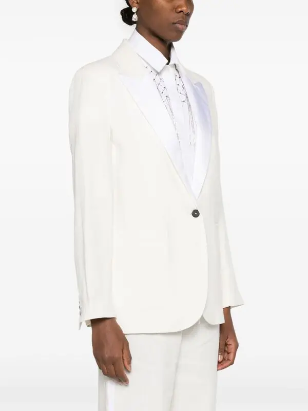FORTE_FORTE Single-breasted Linen Blazer