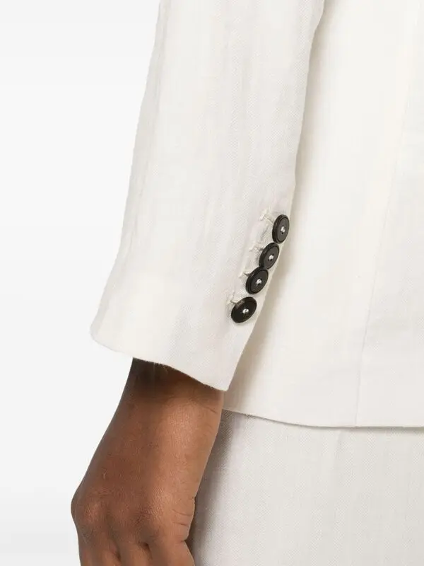 FORTE_FORTE Single-breasted Linen Blazer