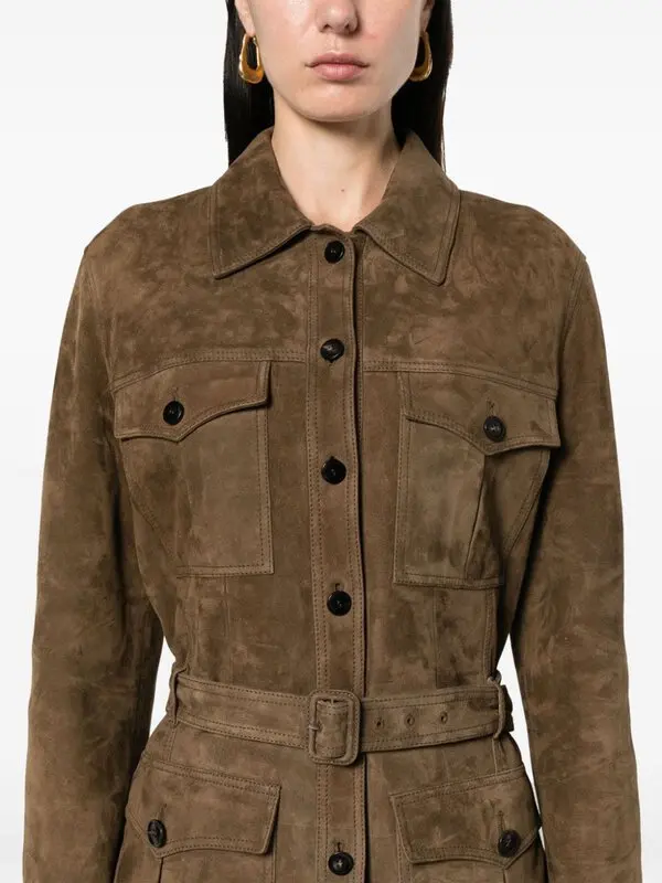 TOM FORD Suede Leather Coat
