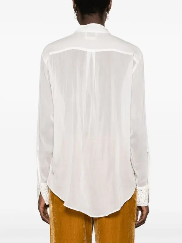 FORTE_FORTE Crochet-detail Shirt