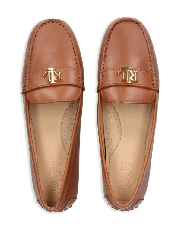 Ralph Lauren Barnsbury Leather Driving Shoes - Brown