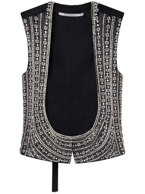 Stella McCartney Crystal-embellished Vest - Black