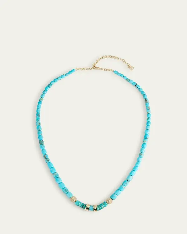 SYDNEY EVAN Turquoise And Diamond Necklace