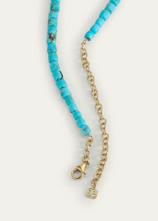 SYDNEY EVAN Turquoise And Diamond Necklace