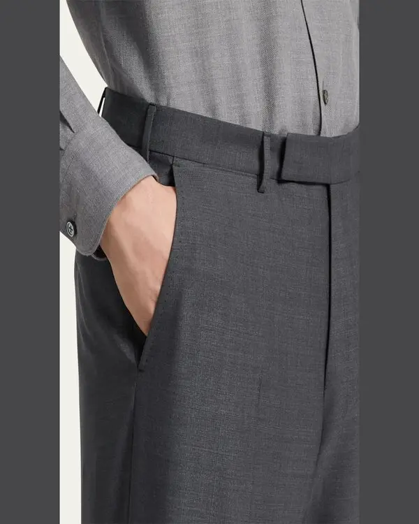Zegna High Performance Flat-front Trousers