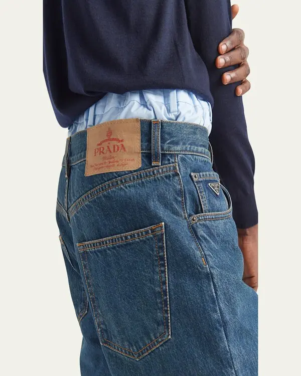 Prada Relaxed Fit Jeans - Bleu