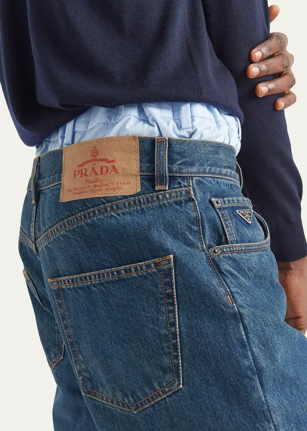 Prada Relaxed Fit Jeans - Bleu