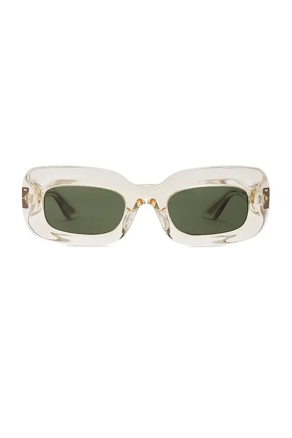 Oliver Spencer X Khaite 1966c Rectangle Sunglasses - Transparent Yellow