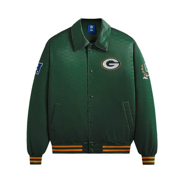 Kith For The Nfl: Packers Satin Bomber Jacket