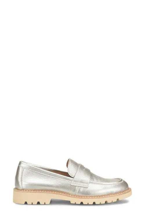 COMFORTIVA Lug Sole Loafer - Silver