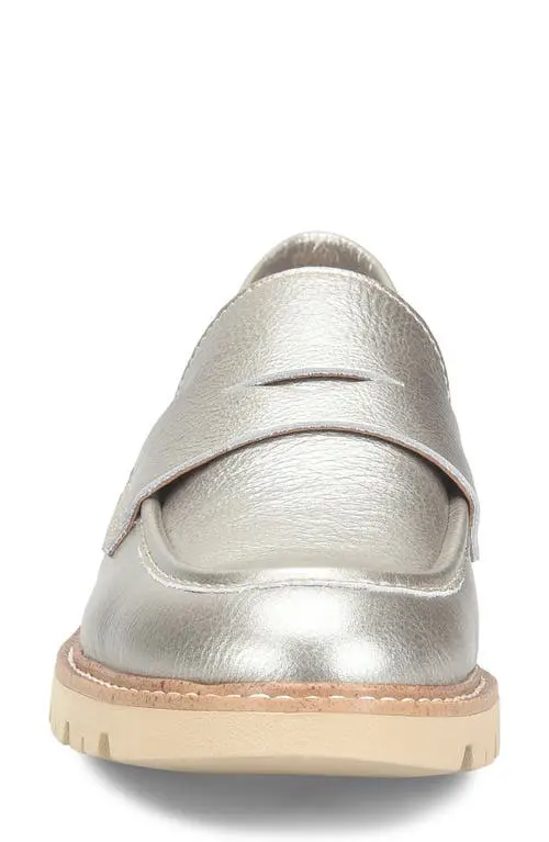 COMFORTIVA Lug Sole Loafer - Silver