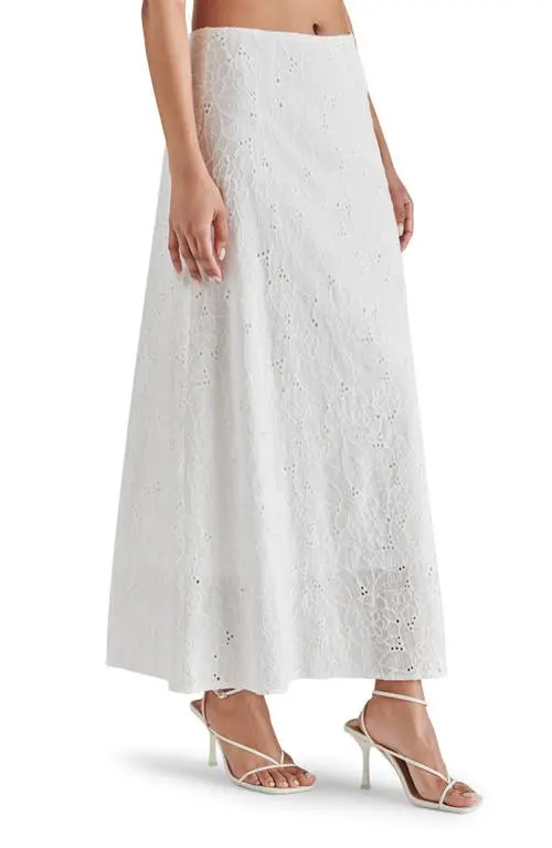 Steve Madden Amalia Eyelet Embroidered Cotton Maxi Skirt