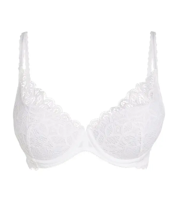 Wacoal Underwired Plunge Push-up Bra - White