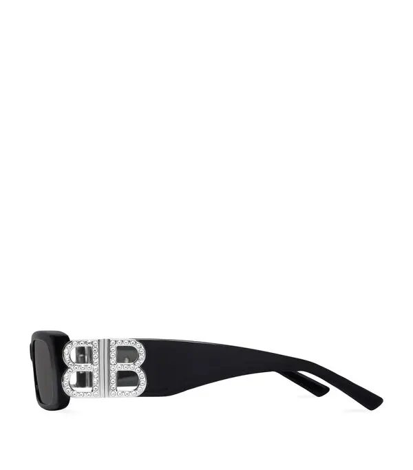 Balenciaga Dynasty Rectangle Sunglasses - Black